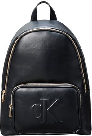 Calvin Klein Sac &agrave; Dos Femme Bold avec Logo, Noir (Black), Taille Unique