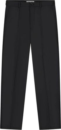 Olaf Hussein Homme, Pantalons, Noir, Taille: L Pantalon coupe droite pliss&eacute;e