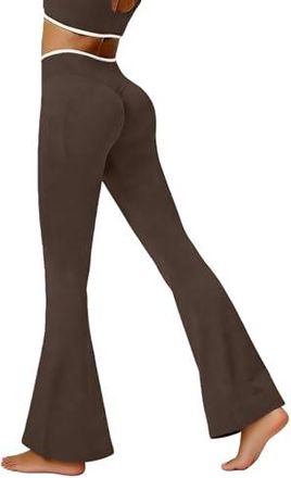 Generic Legging de yoga avec design contrast&eacute;, jambes &eacute;vas&eacute;es et taille pour femme, extensible, confortable et sportif. Pantalon de fitness pour femme 7/8, ca