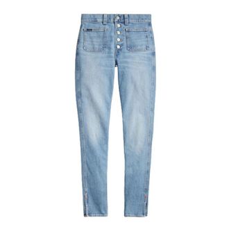 Polo Ralph Lauren High Waist Button Fly Skinny Jeans - - Jeans - Damen - Blau - W28