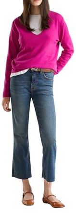 Benetton Pull col V M/L, Aubergine, S