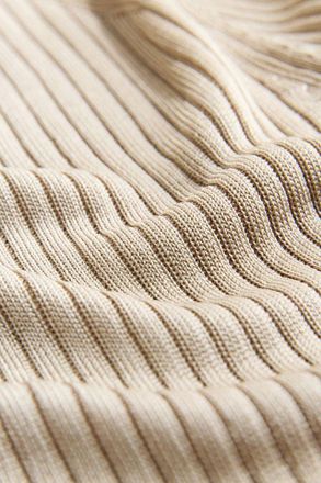 Next Strickpullover Lang&auml;rmeliges, geripptes Strickoberteil mit Glanz (1-tlg)