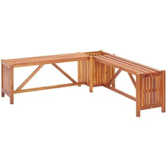 vidaXL vidaXL Garten-Eckbank mit Pflanzk&uuml;bel 117&times;117&times;40 cm Massivholz Akazie
