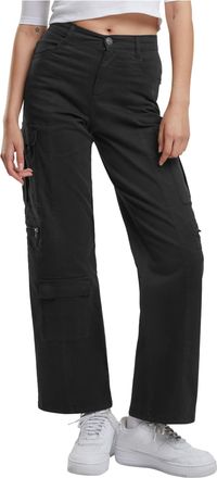 Urban Classics Ladies Loose Utility Stretch Twill Pants Black, 28