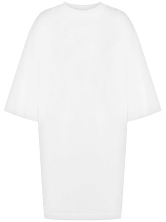 Moschino robe en coton à manches courtes - Blanc