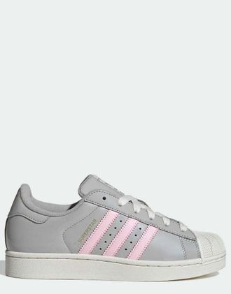 adidas Originals Superstar Schuhe in Grau, Clear Pink und Wollwei&szlig;