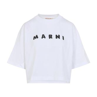 Marni Lily Cotton T-Shirt - - Tops - Damen - Wei&szlig; - XS
