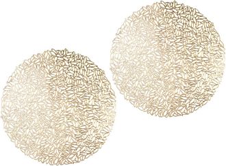 BESPORTBLE 2 St&uuml;ck PVC Tischsets Rund mit Sonnenblumenmotiv rutschfest Hitzebest&auml;ndig Dekorative Tassenunterlagen f&uuml;r Zuhause Restaurant und Party