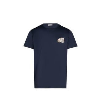Moncler Baumwoll t -Shirt - Blau