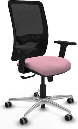 Piqueras y Crespo Computerstuhl Rosa Zulema mit 2D-Armen, h&ouml;henverstellbare Lendenwirbelst&uuml;tze, ausgestattet mit 3 Positionen und Schneidschaum, mit Rollen von 65 mm, P