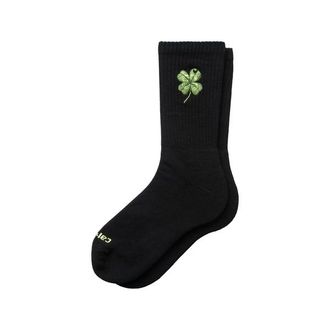 Carhartt Work in Progress Chaussettes mi-hautes broderie tr&egrave;fle &agrave; quatre feuilles en coton m&eacute;lang&eacute;