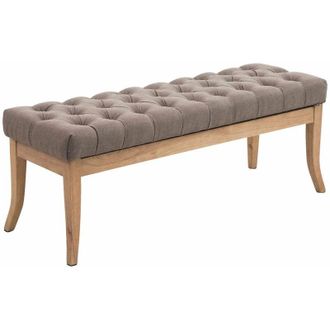Clp Banc Ramses tissu pieds antique clair Taupe 120 cm