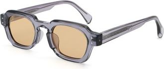 Generic Lunettes De Soleil R&eacute;tro Carr&eacute;es UV400 For Les Activit&eacute;s De Plein Air, Les Trajets Domicile-travail, Le Sport, Les Photos De Vacances(Orange)