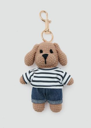 Mango Porte-cl&eacute;s peluche beige - Femme - Taille unique - MANGO