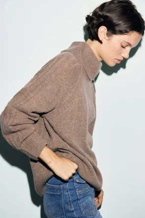 Gerard Darel Col roul&eacute; en laine et cachemire - ROBI - Camel