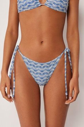 Calzedonia Bikinihose Mit Schmalen B&auml;ndchen Water Reflection Blau