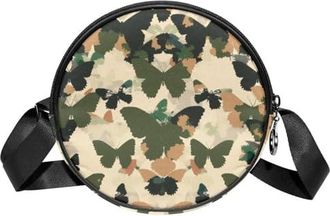 Generic Sac &agrave; bandouli&egrave;re rond pour femme, petit sac &agrave; bandouli&egrave;re avec fermeture &eacute;clair, bretelles r&eacute;glables, style d&eacute;contract&eacute;, pour femmes et filles