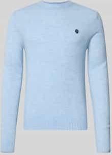 Mc Neal Slim Fit Strickpullover aus reiner Wolle mit Label-Stitching