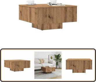 vidaXL Couchtisch Artisan-Eiche 60x60x31,5 cm Holzwerkstoff - Vidaxl