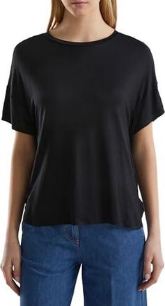 Benetton T- Shirt 3Z12D101X, Noir 100, S Femme