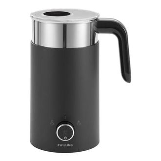 Zwilling ENFINIGY Mousseur à Lait Électrique pour Lait Chaud et Froid et Alternatives Végétales au Lait, 400 ml, Noir