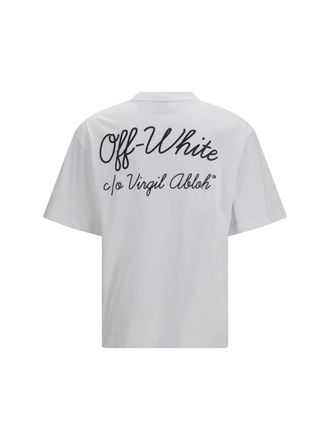 Off-white Mens Script Skate T-Shirt White Cotton T-Shirts And Polos