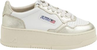 Autry Femme, Chaussures, Blanc, Taille: 40 EU Medalist Platform Baskets