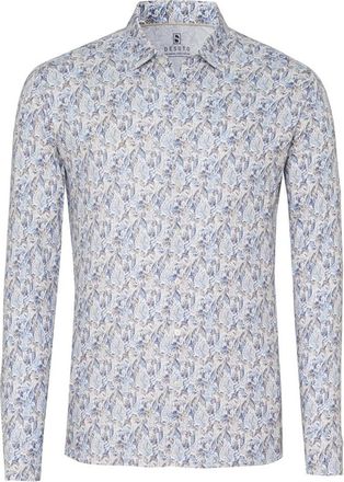 DeSoto Softes Jerseyhemd mit floralem Print und Kentkragen in