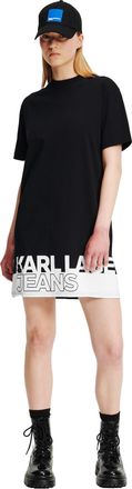 Karl Lagerfeld Karl Lagerfeld Jeans, Damen, LogoT-ShirtKleid, Normale Passform, Schwarz, S