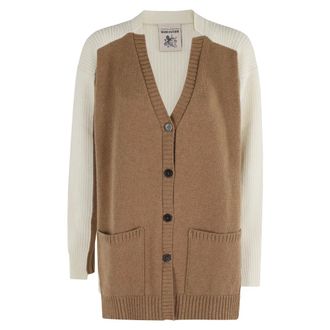 Semicouture Femme, Pulls, Brun, Taille: 36 FR Cardigan Albane Manches Longues Tempête de Sable