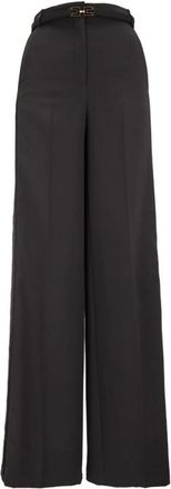 Elisabetta Franchi Femme, Pantalons, Noir, Taille: 36 FR Wide Pantalons
