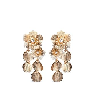 Carolina Herrera Floral-drop Clip-on Earrings