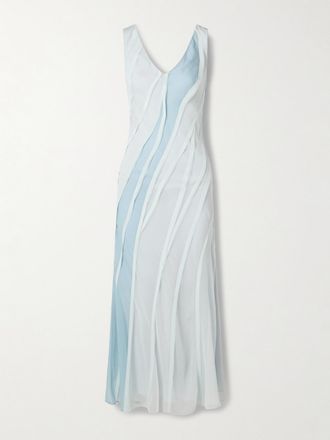 Jason Wu Maxikleid Aus Seidenchiffon - Blau