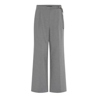 Bruuns Bazaar Wide Hosen - - Trousers - Damen - Grau - 2XL