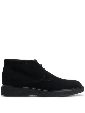 Tod's bottines lac&eacute;es &agrave; semelle &eacute;paisse - Noir