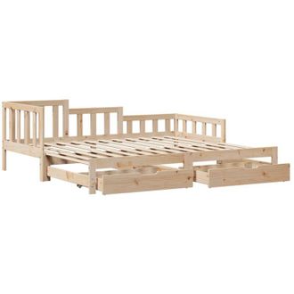 vidaXL Tagesbett Ausziehbar mit Schubladen ohne Matratze 90x190 cm Vidaxl