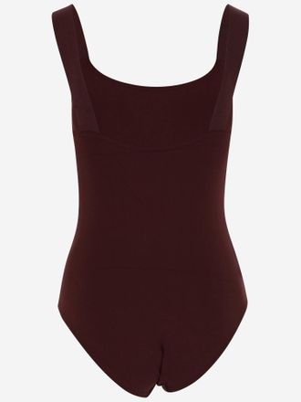 Eres Womens One-Piece Swimsuit Resort Bordeaux Main: Polyamide Swimwear Sea Clothing
