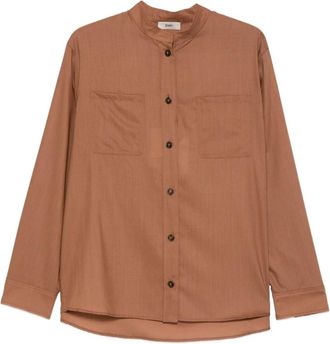Herno Femme, Blouses et Chemises, Brun, Taille: 38 FR Chemise Boutonn&eacute;e &agrave; Poches de Poitrine