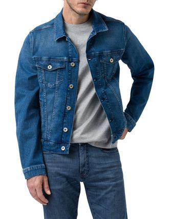 Pierre Cardin Herren Jeansjacke Jacke, Blue Fashion Vintage, M