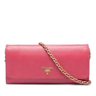 Prada Portefeuille sur cha&icirc;ne Pre-owned - Femme - Pre-owned - Rose - Taille: ONE Size