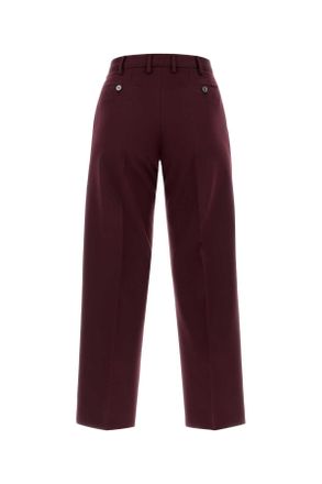 Pantaloni Torino Cotton Virgin Wool Trousers - Bordeaux