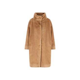 Herno Mantel aus weichem Kunstpelz - - Coats - Damen - Braun - XS