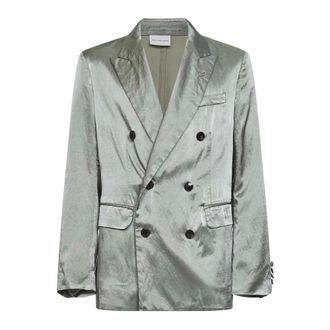 Dries Van Noten Homme, Vestes, Gris, Taille: XL Blazer Crois&eacute;