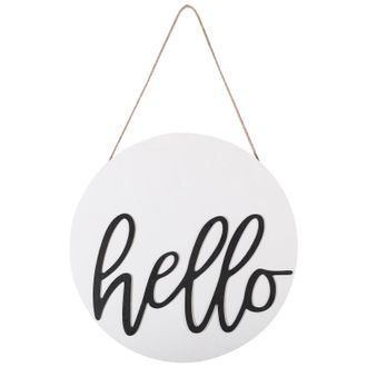 Garneck Handgefertigter Holz T&uuml;ranh&auml;nger mit Buchstabenmotiv Schlichter Willkommensanh&auml;nger Langlebiger Dekoanh&auml;nger mit Aufh&auml;ngeseil Geruchsneutral und Natur