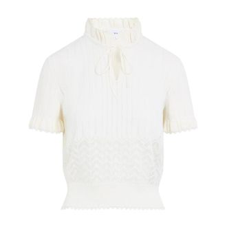 Alexander McQueen Spitzenoberteil - - Knitwear - Damen - Beige - M