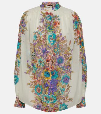 Etro Bedruckte Bluse aus Baumwolle