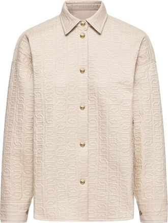 Moncler Moncler Surchemise &Agrave; Matelassage Cha&icirc;ne, Femme, Beige, Taille: 36