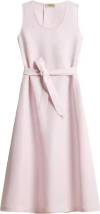 Woolrich Femme, Robes, Violet, Taille: 42 FR Robe chasuble midi en lin et lyocell