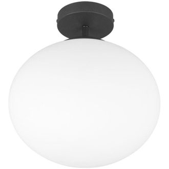 Trio Plafonnier design, Lampe de plafond verre et m&eacute;tal Fomento Noir en Verre