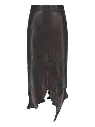 Diesel Leather Midi Skirt